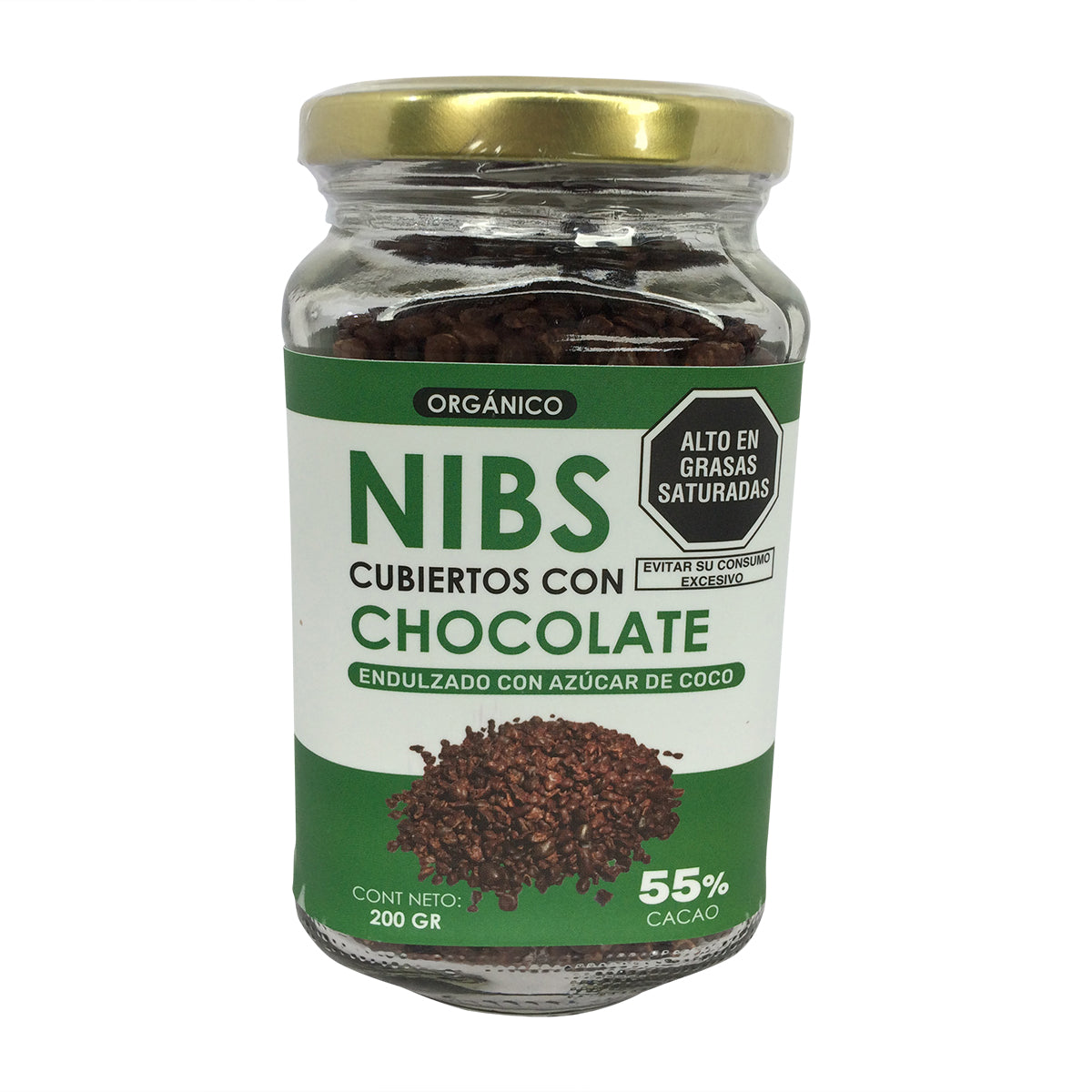 Organic Cacao Nibs Covered In Chocolate - Jars